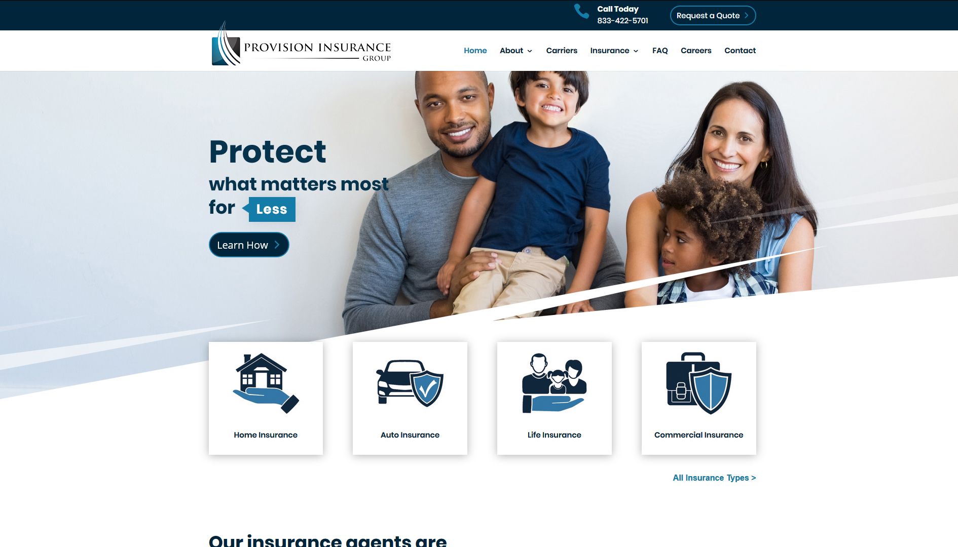 Provision Insurance Group | Web Design in Michigan | Digital Marketing ...