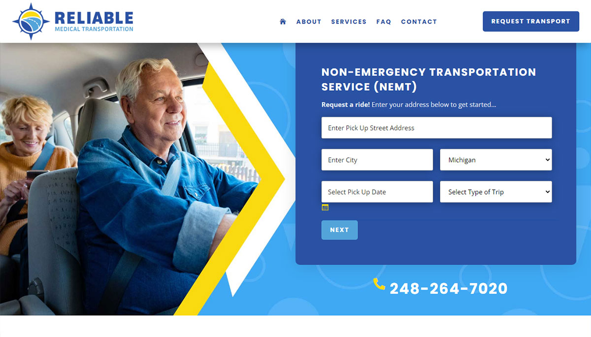 Reliable Medical Transportation | Web Design in Michigan | Digital ...